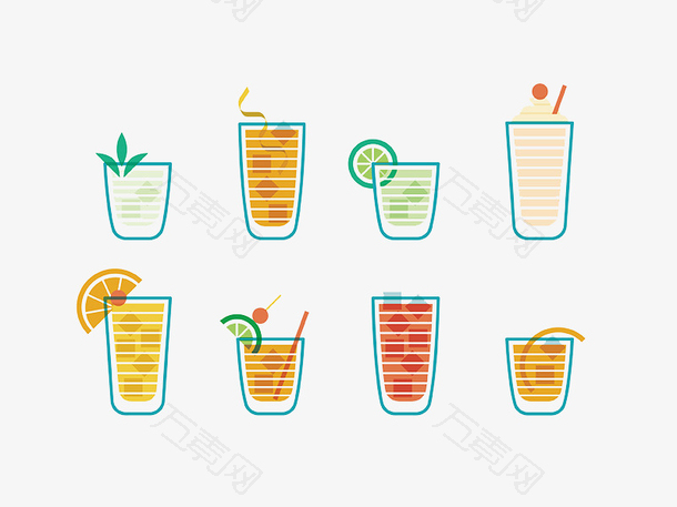饮料图标png元素素材图片下载-万素网