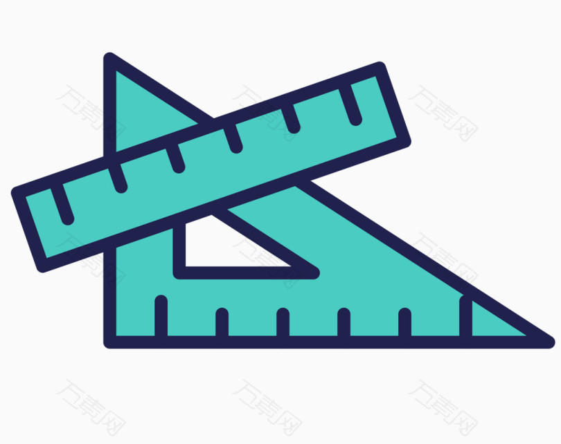 直尺三角尺png元素素材图片下载-万素网