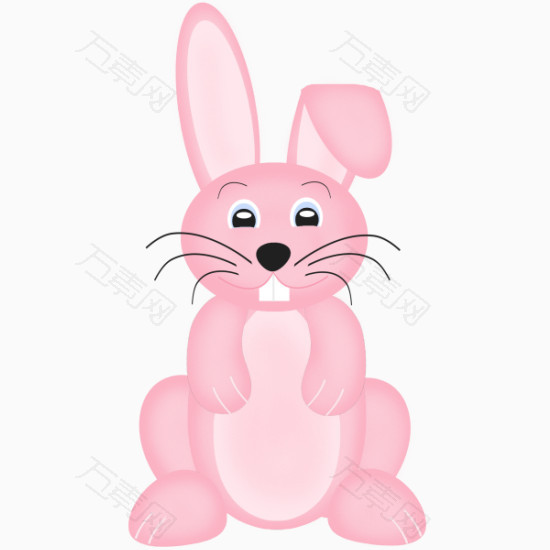 粉色兔子png元素素材图片下载-万素网