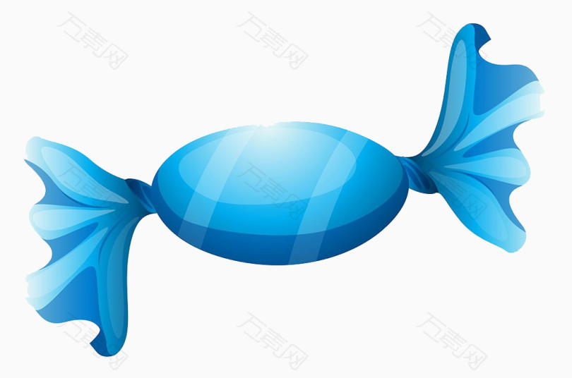 蓝色糖果png元素素材图片下载-万素网